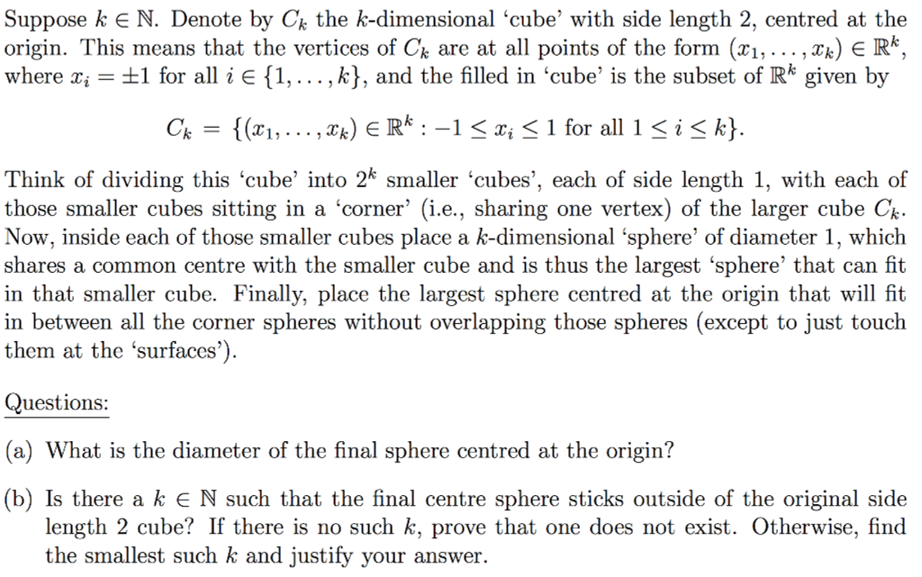 Solved Suppose k elementof N. Denote by C_k the | Chegg.com