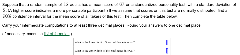Solved Suppose That A Random Sample Of 12 Adults Has A Mean