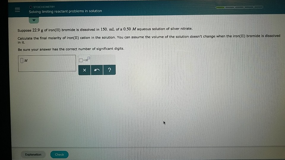 Solved O STOICHIOMETRY Solving limiting reactant problems in | Chegg.com