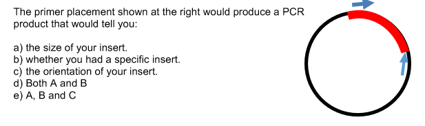 Solved The primer placement shown at the right would produce | Chegg.com