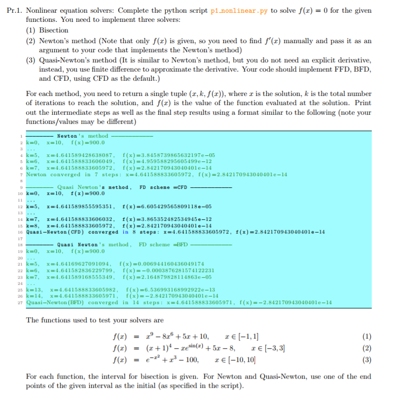 I am currently writing a python script to find root | Chegg.com