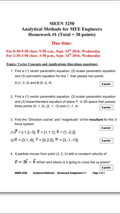 Solved Find a vector parametric equation, scalar parametric | Chegg.com