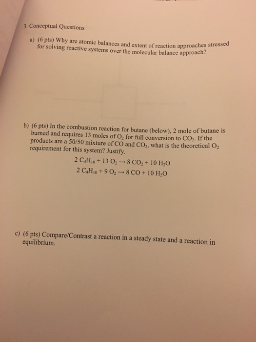 Solved Why are atomic balances and extent of reaction | Chegg.com