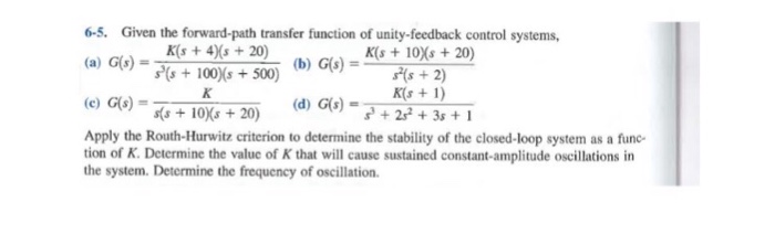 Solved Given the forward-path transfer function of | Chegg.com