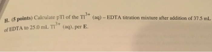 Solved EDTA titrations A solution of 0.0100 moles of pure | Chegg.com