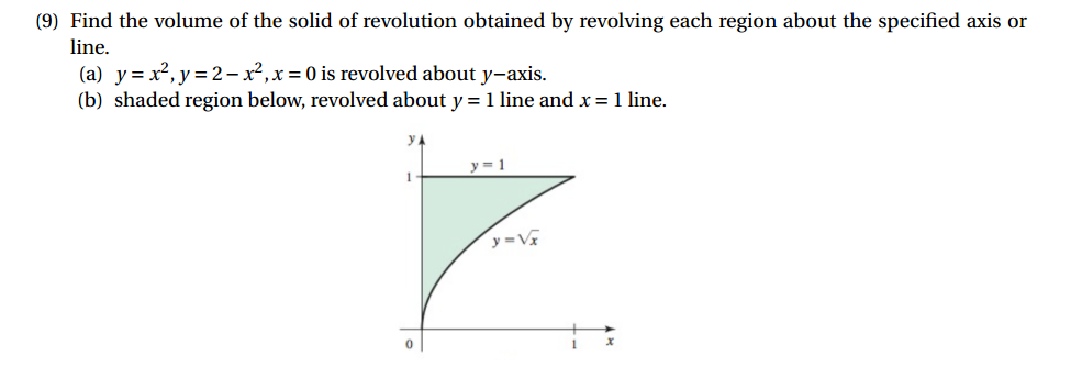 Solved Find the volume of the solid of revolution obtained | Chegg.com