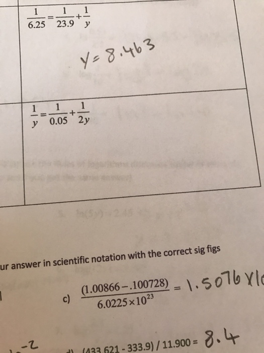 Solved Answer in scientific notation with the correct sig | Chegg.com