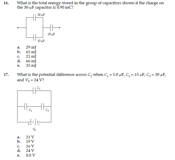 Solved What is the total energy stored in the group of | Chegg.com