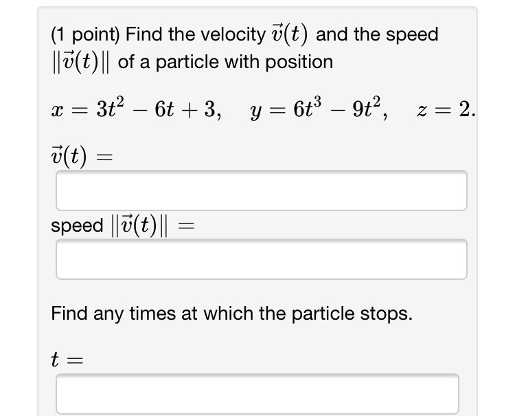 Solved Find the velocity upsilon(t) and the speed | Chegg.com