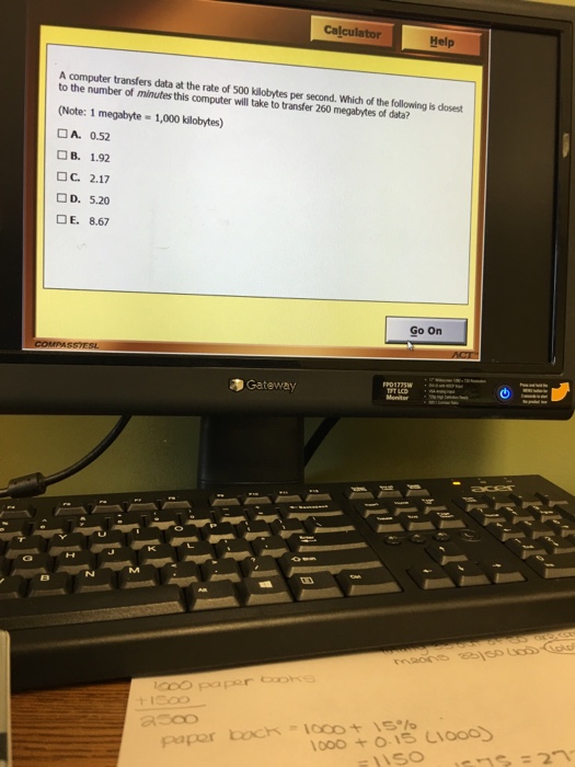 Solved A computer transfers data at the rate of 500 | Chegg.com