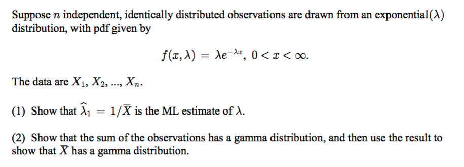 Solved Suppose n independent, identically distributed | Chegg.com