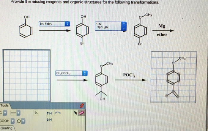 Solved Provide the missing reagents and organic structures | Chegg.com