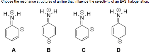 Solved Choose the resonance structures of aniline that | Chegg.com