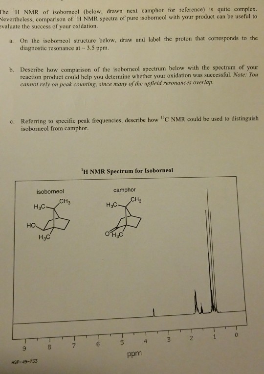 Camphor Nmr Spectrum Camphor Nmr Spectrum