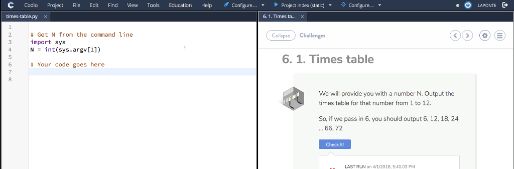 Solved C Codio Project File Edit Find View Tools Education | Chegg.com