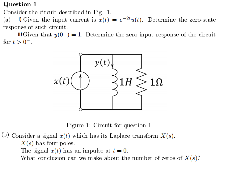 Solved Consider the circuit described in Fig. 1. Given the | Chegg.com