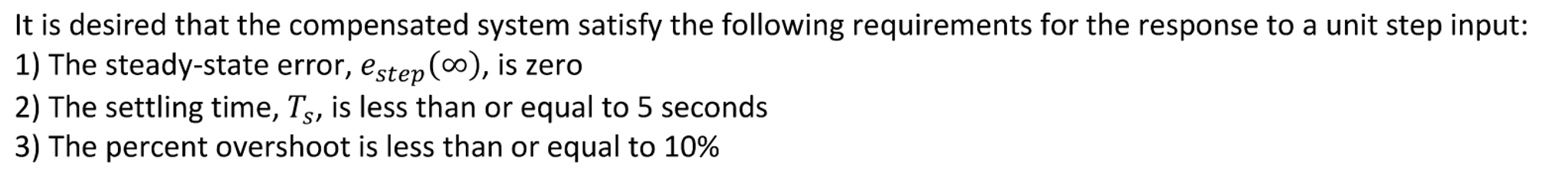 Solved Design Cascade compensation, C(s), for the unity | Chegg.com
