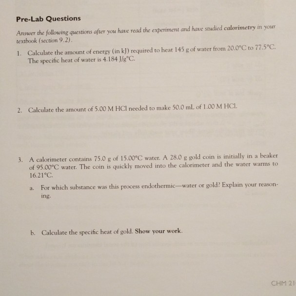 Solved Pre-Lab Questions Answer the following questions afer | Chegg.com