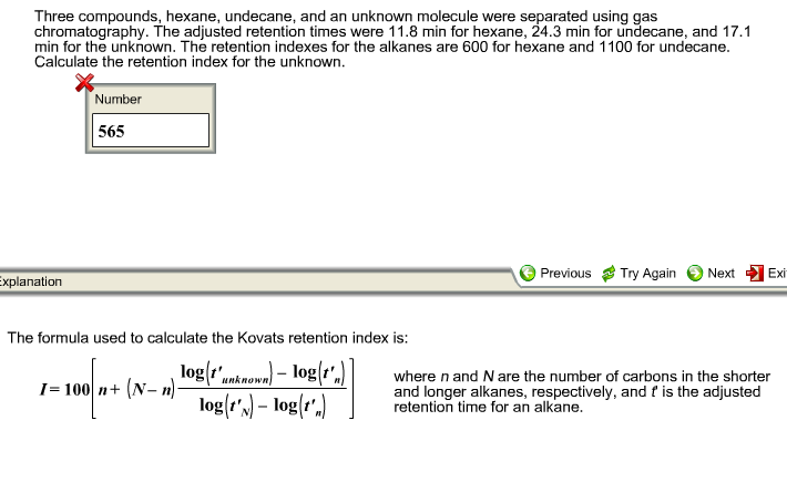 Solved Three compounds, hexane, undecane, and an unknown | Chegg.com