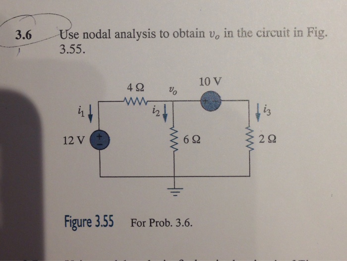 Solved Use nodal analysis to obtain v_0 in the circuit in | Chegg.com