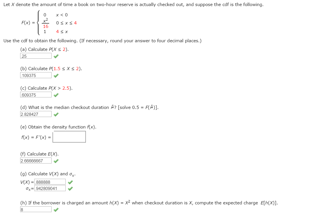 Solved Let x denote the amount of time a book on two-hour | Chegg.com