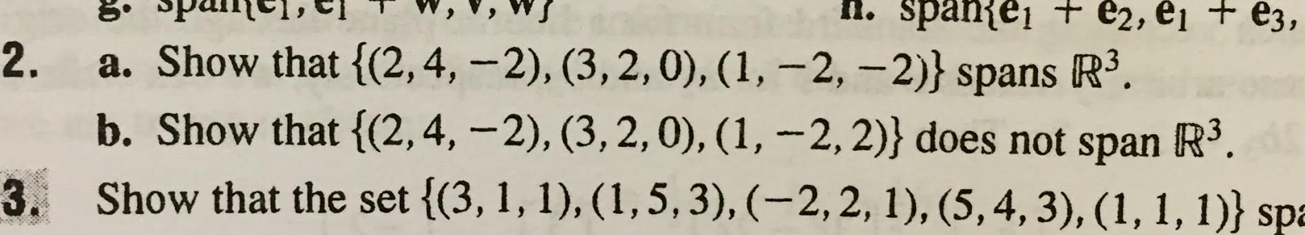 Solved a. Show that {(2, 4, -2), (3, 2, 0), (1, -2, -2)} | Chegg.com
