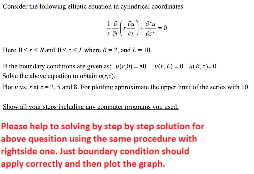 Solved Consider the following elliptic equation in | Chegg.com