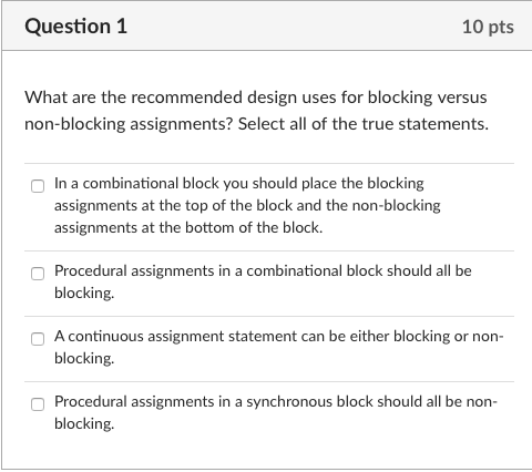 Solved Question 1 10 pts What are the recommended design | Chegg.com