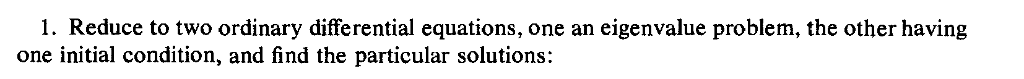 1 Reduce To Two Ordinary Differential Equations One