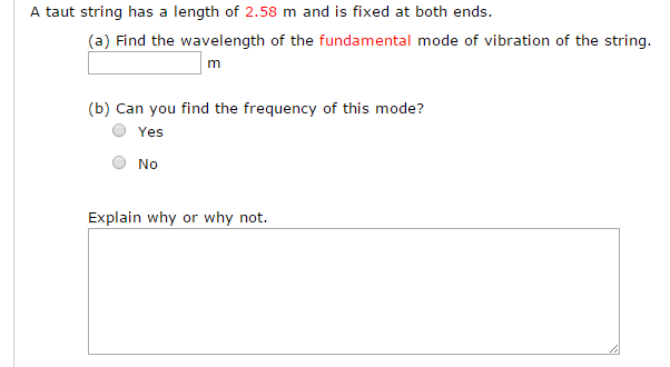 Solved A taut string has a length of 2.58 m and is fixed at | Chegg.com