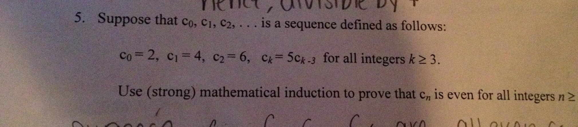 Solved Suppose that c0, c1, c2, . Is a sequence deffined as | Chegg.com