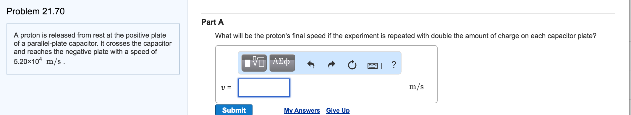 Solved A proton is released from rest at the positive plate | Chegg.com