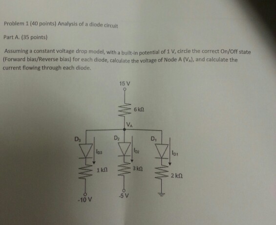 Solved Assuming a constant voltage drop model, with a | Chegg.com