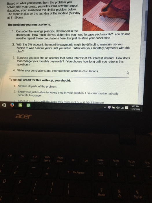 Based on what you learned from the problem you solved | Chegg.com