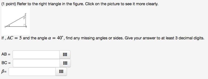 Solved Refer to the right triangle in the figure. Click on | Chegg.com