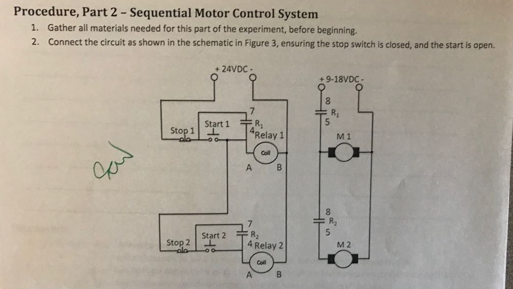Solved Procedure, Part 2 - Sequential Motor Control System | Chegg.com