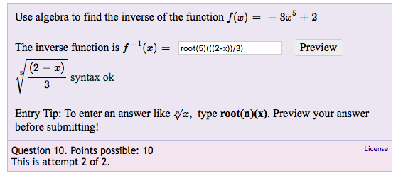 Solved Use algebra to find the inverse of the function f(x) | Chegg.com