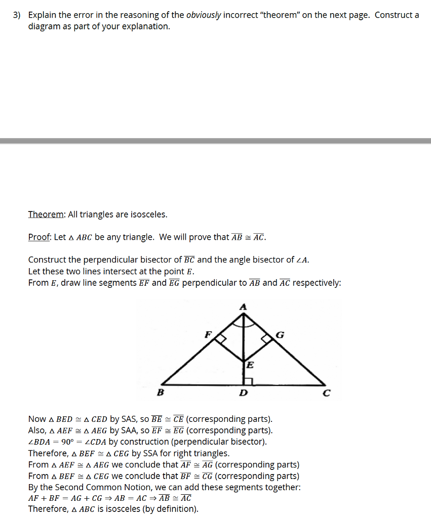 Solved Explain the error in the reasoning of the obviously | Chegg.com