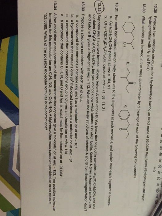 Solved Propose two possible structures for a hydrocarbon | Chegg.com