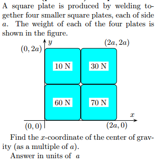 Solved A square plate is produced by welding together four | Chegg.com