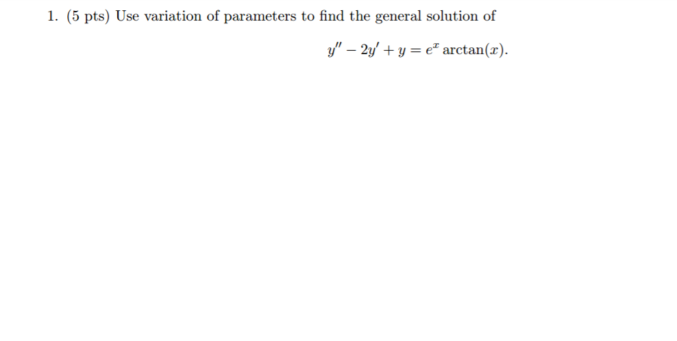 Solved Use variation of parameters to find the general | Chegg.com