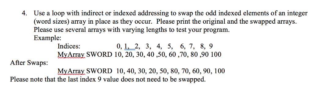 Solved Use A Loop With Indirect Or Indexed Addressing To