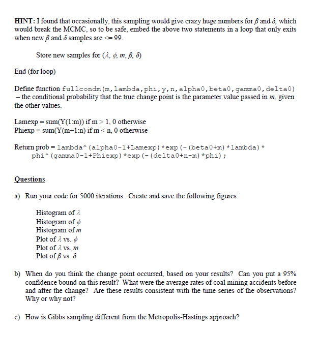 Solved Problem #1 (25 points): A Bayesian model and Gibbs | Chegg.com
