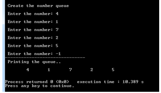 Solved Develop a program that creates a queue of numbers. | Chegg.com