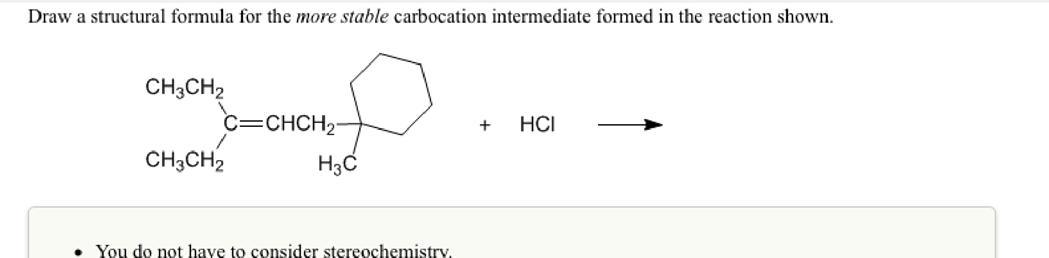 Solved Draw a structural formula for the more stable | Chegg.com