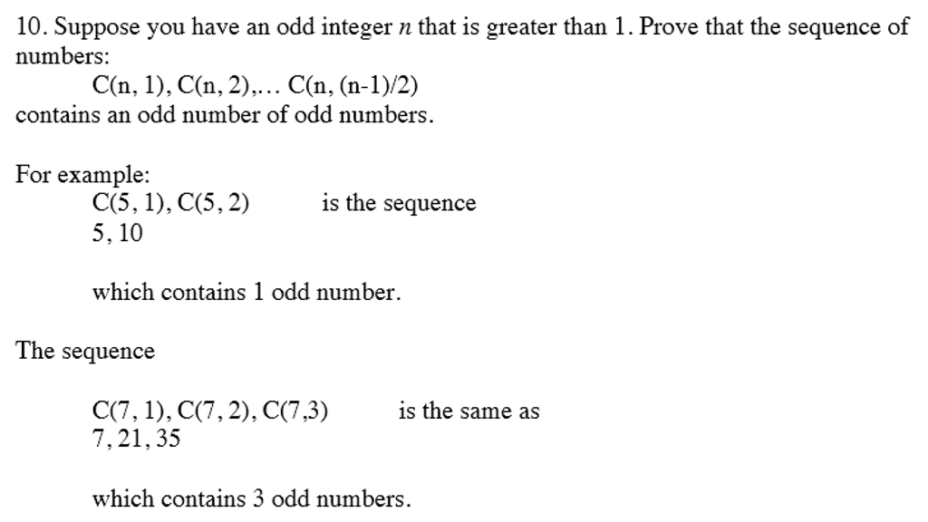 Solved Suppose you have an odd integer n that is greater | Chegg.com