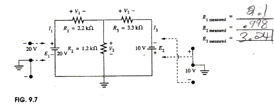 Solved USING THE MEASURED RESISTOR VALUES, calculate the | Chegg.com