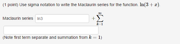 Solved Use sigma notation to write the Maclaurin series for | Chegg.com