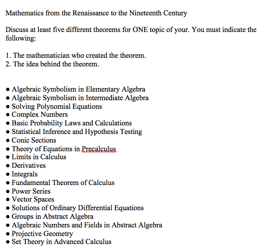 Renaissance Mathematics