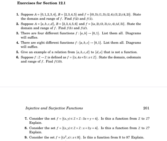 Solved Exercises for Section 12.1 1. Suppose A={0, | Chegg.com